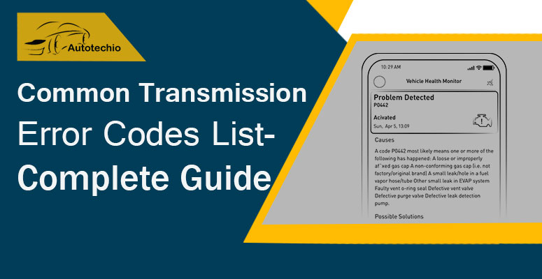 Transmission Error Codes List- Transmission Problem & Solutions